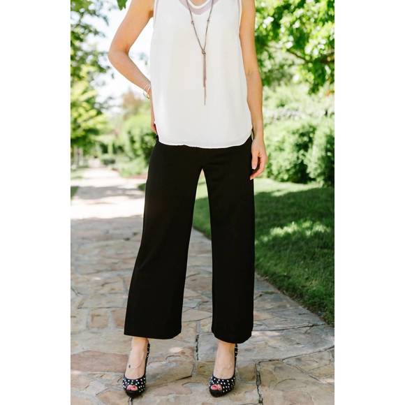 Lysse | Pants & Jumpsuits | New Lysse Flare Slit Crop Pant In Black ...